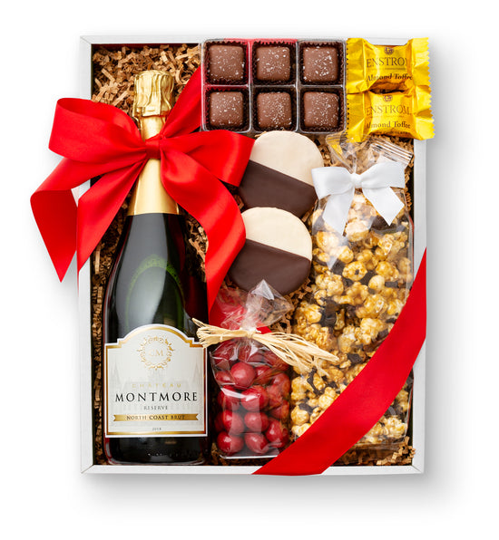 Cheers Gift Box with Chateau Montmore Sparkling Reserve – GiftTree