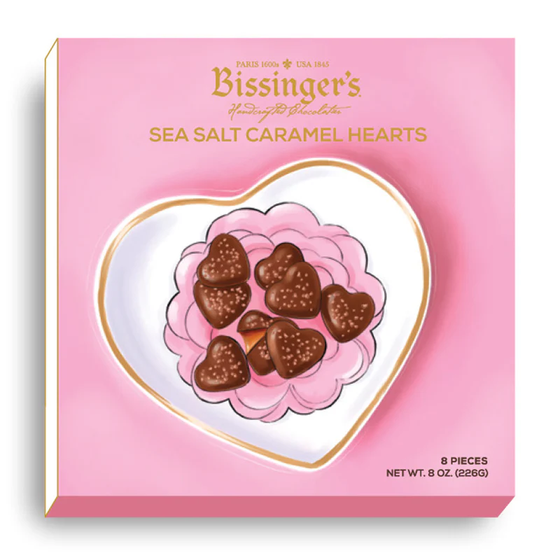 Les Florets Rosé and Bissinger's Sea Salt Caramel Hearts – GiftTree